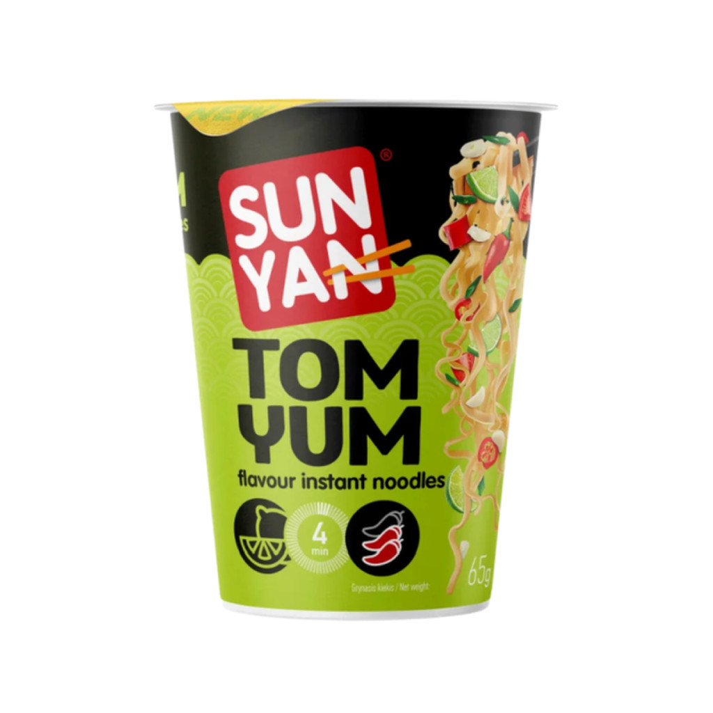 SunYan cup instant tészta tom yum 65g (poharas) - e-nagyker.